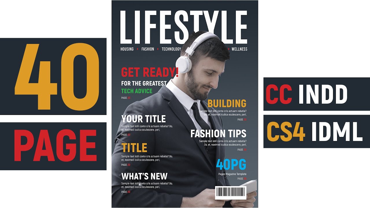 40 Page InDesign Magazine Template Download (CC INDD, CS4 IDML)
