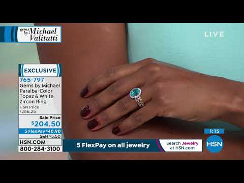 Gems by Michael Sterling Silver ParaibaColor Topaz and Z...