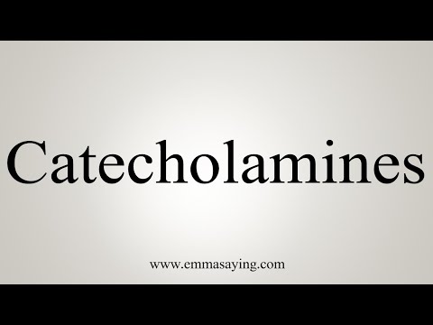How To Say Catecholamines