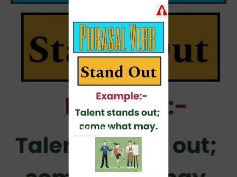 #105 "STAND OUT" || Phrasal Verb | Meaning | Examples | Ashwin Sir #standout #phrasalverbshorts