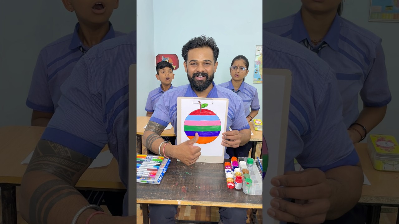 Colour Full Orange 🍊!! #youtube #art #shorts #trending #viral #feed