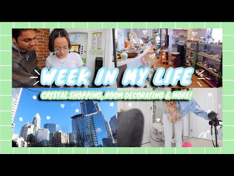 vlog: a *fun* week in my life: crystal shopping, decorating my room & drive w/ me! | aliyah simone