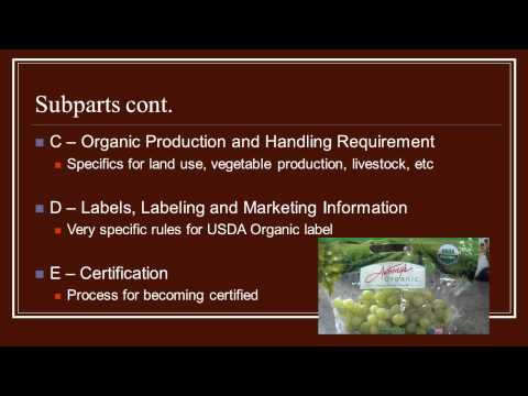 Unit 4 Lecture USDA NOP Standards