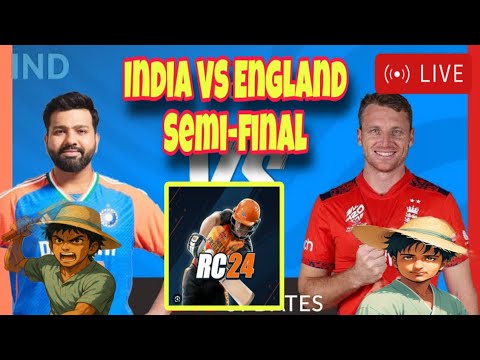 🔴LIVE | India vs England | Semi-Final 2 | T20 World Cup 2024 | Real Cricket™ 24 #rc24 #shortslive