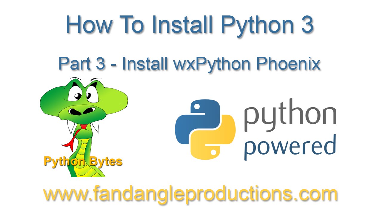 Python 3 Install On Windows - wxPython Phoenix