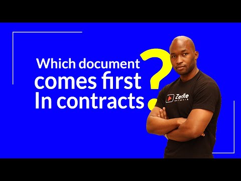 Doctrine of Precedent: Which document comes first in a contract?