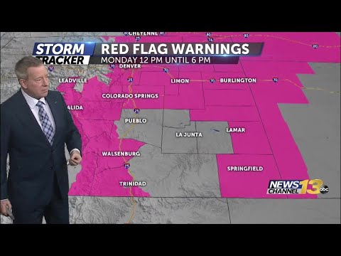 Red Flag Warning: Critical fire weather Monday afternoon