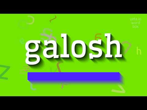 How to say "galosh"! (High Quality Voices)
