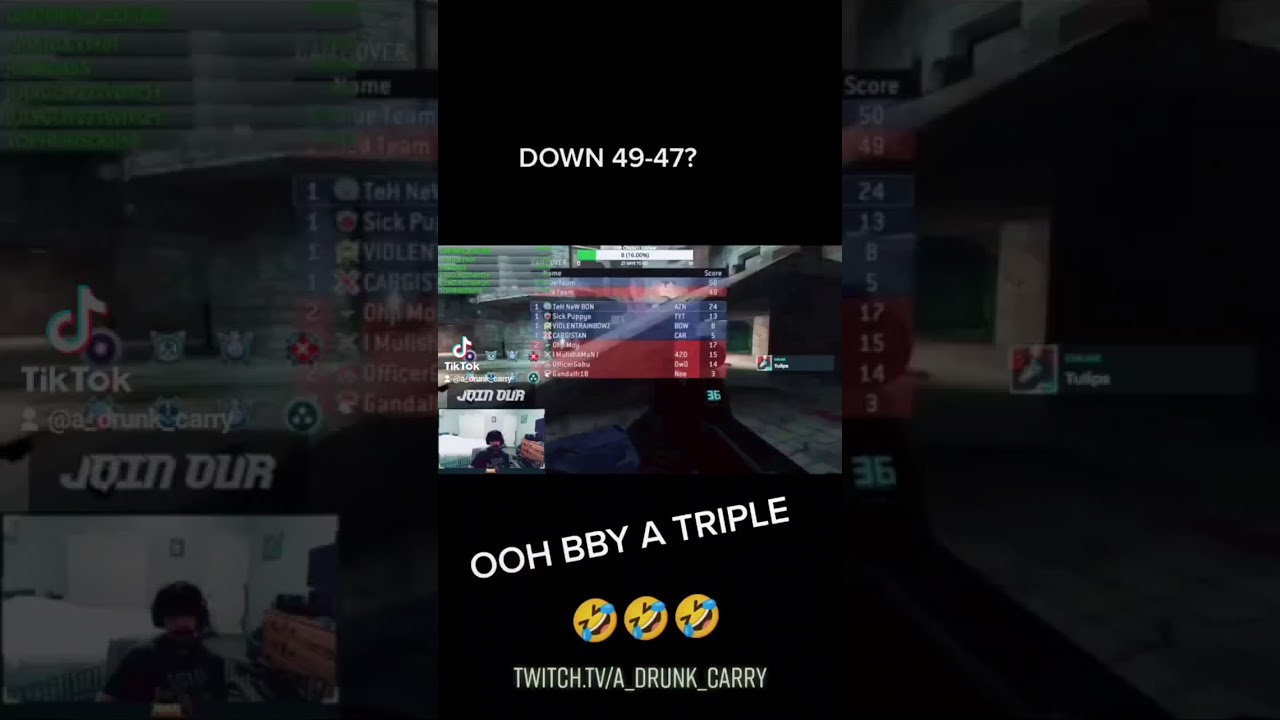 OOH BBY A TRIPLE MOM GET THE CAMERA clutch 49-47 triple kill Halo 3 MLG