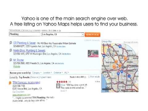 Yahoo Map Listing - Local SEO