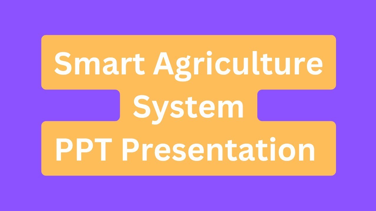 Smart Agriculture System Using Iot PPT Presentation Seminar Free Download