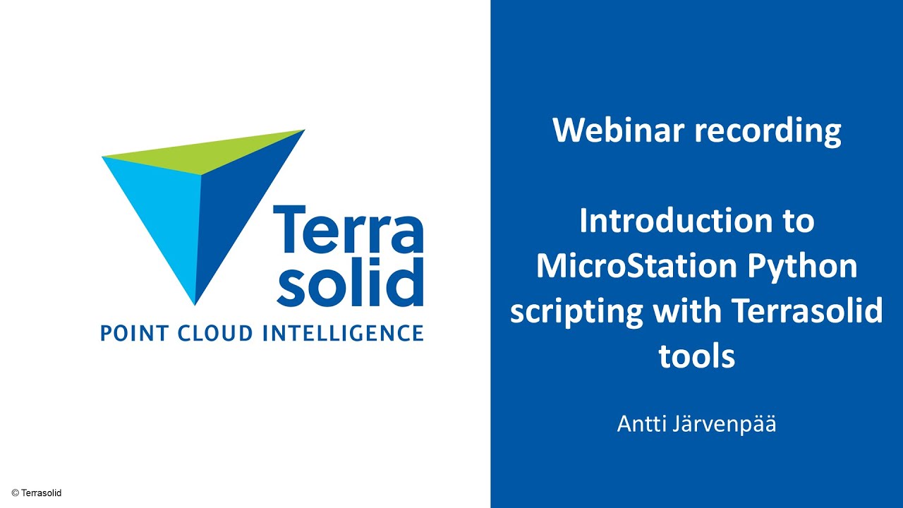 Introduction to MicroStation Python Scripting with Terrasolid Tools