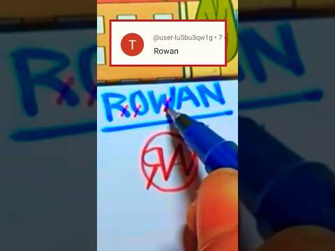 ROWAN Name Logo Design #art #trending #viral #logodesign #shorts