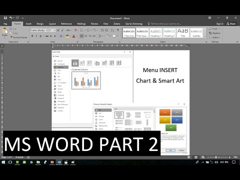 Microsoft Word Part 2: Menu Insert (Smart Art & Chart)