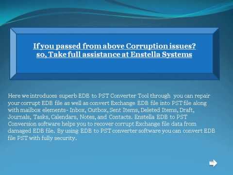 EDB to PST Converter Tool