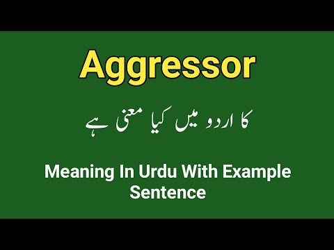 Aggressor meaning in Urdu || Meaning of aggressor in Urdu/hindi || Aggressor ka meaning kia ha