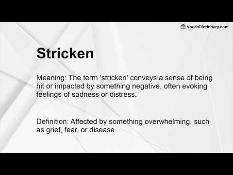 Stricken Meaning
