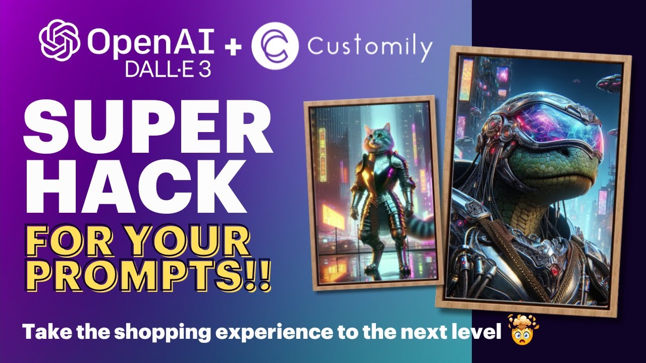 🤖 Super Hack For Prompts!! 🤯 Sell Awesome Personalized Products With Open AI Dall-E 3 + Customily!