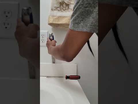 installing new bathroom countertop and faucet