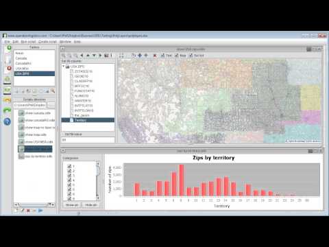 ODL Studio technical demo: rendering USA ZIP codes