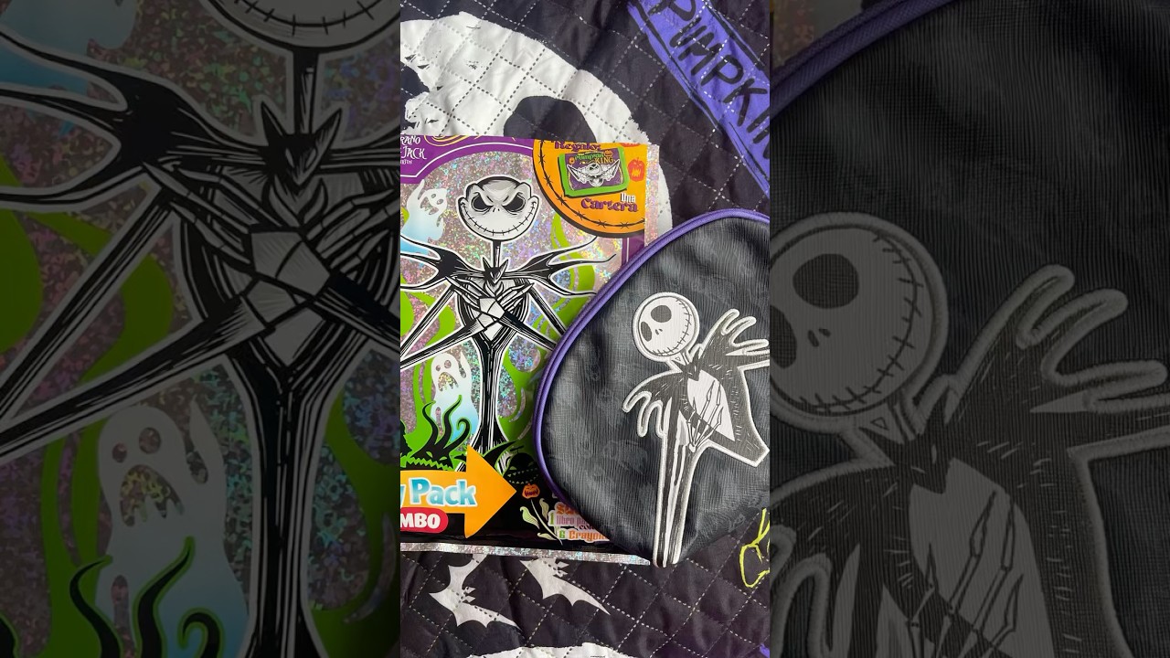 VIPS- LIBRO PARA COLOREAR Y COSMETIQUERA DE JACK SKELLINGTON #elextrañomundodejack #jackskellington