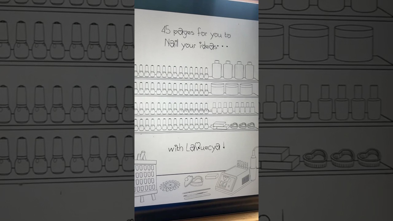 Color my nail art coloring pages with me. #laquecyasheart #procreateart #nailtech #art