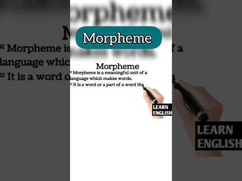 what is morpheme || definition || #youtubeshorts #morpheme #englishliterature #englishtest #learning