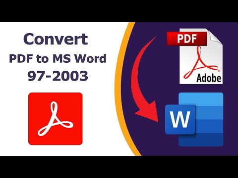 How to convert pdf to Microsoft word 97-2003 document using Adobe Acrobat Pro DC 2022