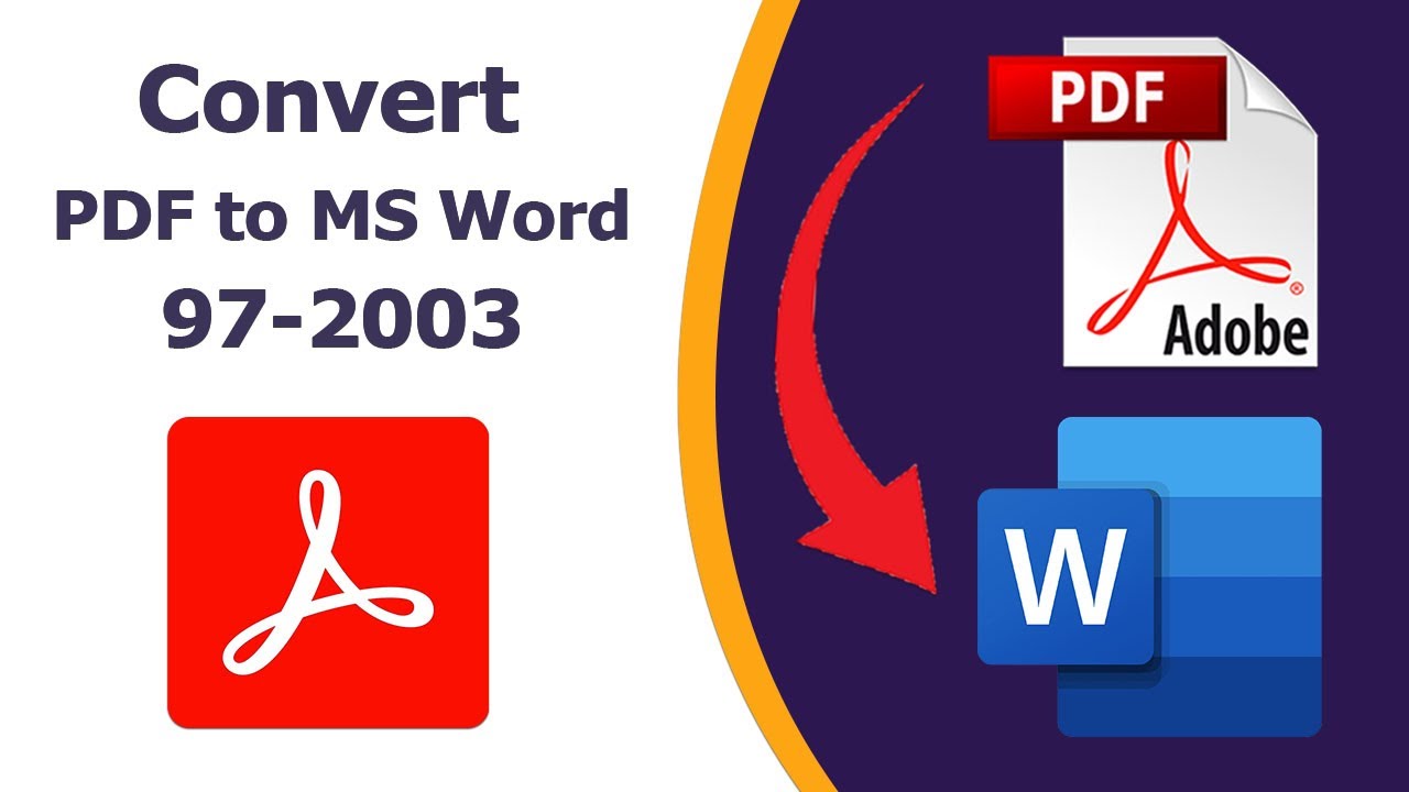 How to convert pdf to Microsoft word 97-2003 document using Adobe Acrobat Pro DC 2022