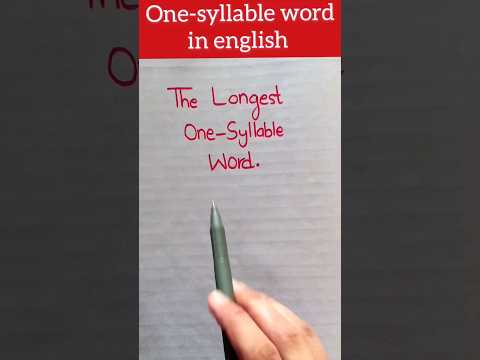 did you know longest one -syllable word in english #shorts#ytshorts #englishgrammar #funfacts
