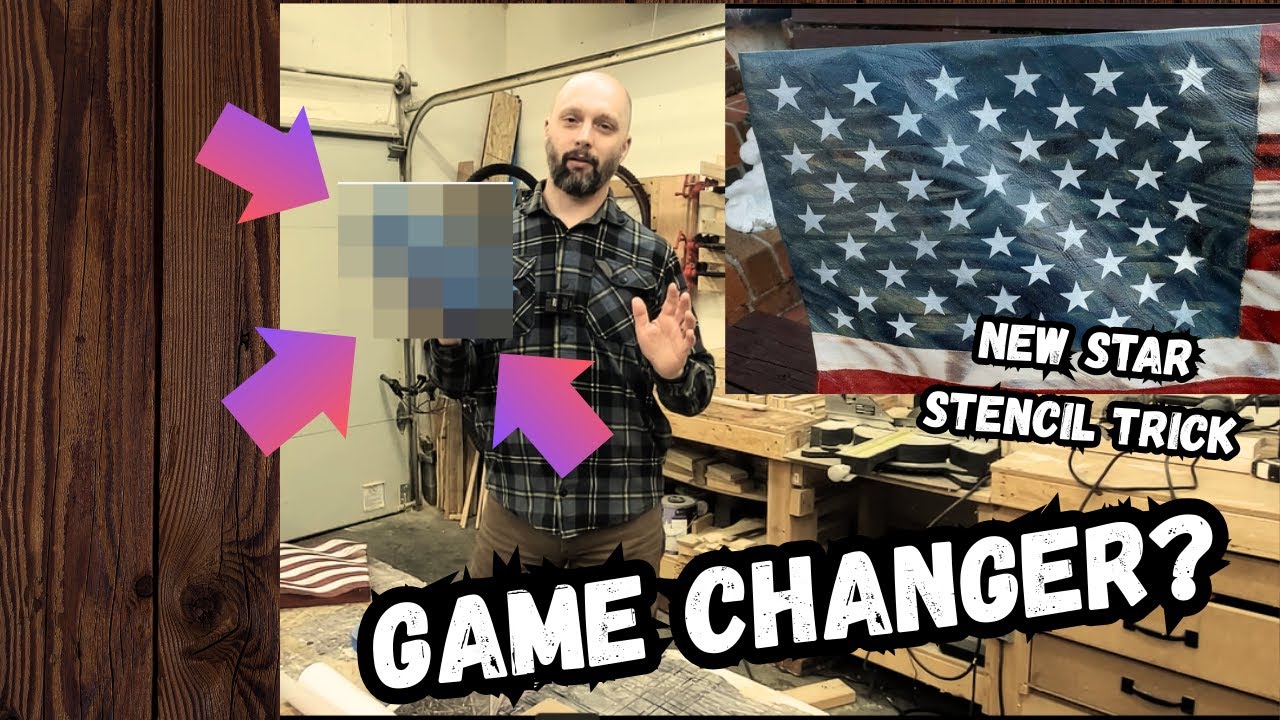 New Star Stencil Tip for Making Wavy Wooden Flags