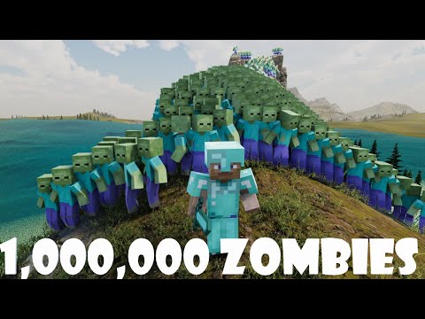 Minecraft | 1,000,000 Zombies vs 9,600 Steves | Ultimate Epic Battle Simulator 2