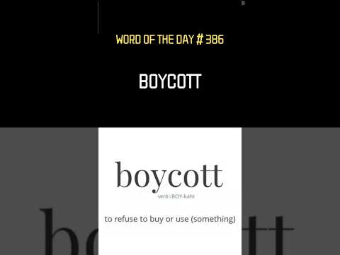 Word of the day is boycott #wordoftheday #learningwords #vocabulary