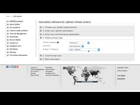 The Seifert CalCoolator - sizing software for thermal products