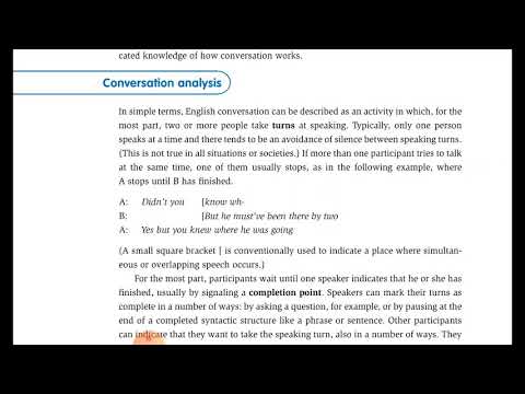 Conversational analysis
