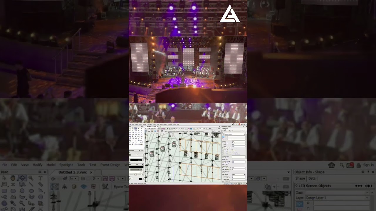 Stage Light Designer Cad & Live