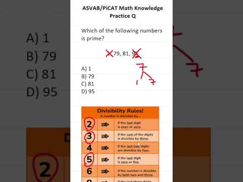 ASVAB/PiCAT Math Knowledge Practice Test Question: Prime Numbers #acetheasvab with #grammarhero