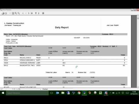05 L KEELEY Daily Timecard Reports to email for Inspectors