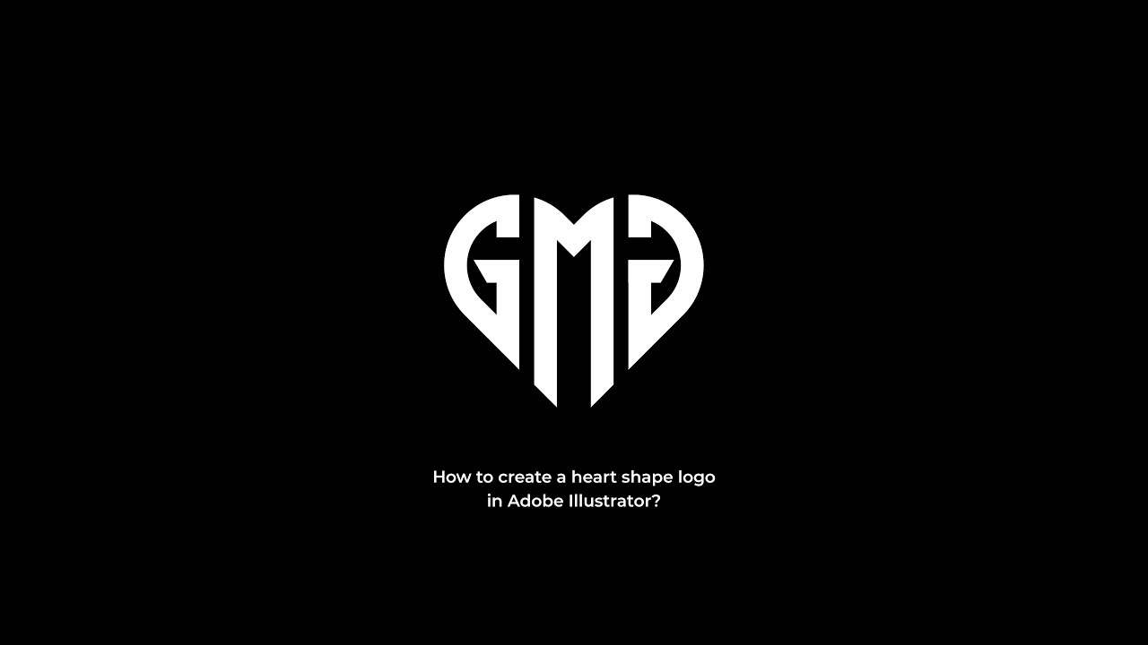 How to create a heart shape logo in Adobe Illustrator?