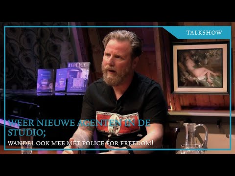 Tom Zwitser in gesprek met voorman Police for Freedom Dennis Spaanstra en oud marechaussee/agent ...