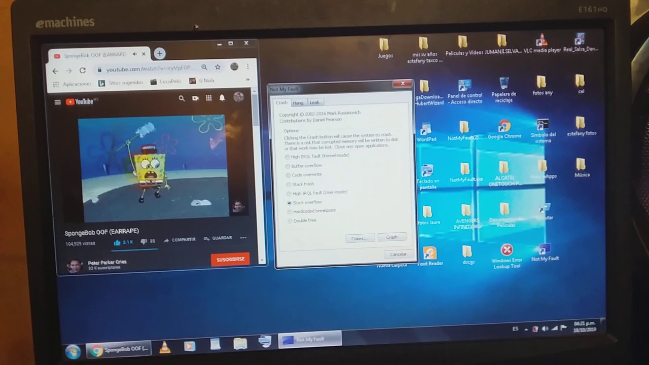 Windows 10 Spongebob OOF EARRAPE Has BSOD (EARRAPE WARNING)