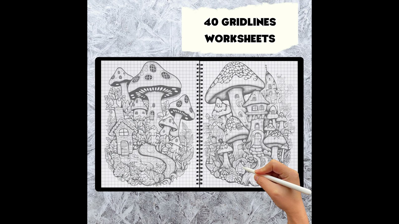 Zentangle Mushroom Coloring Pages — Nature Fungi Art (Printable Flip-Through)