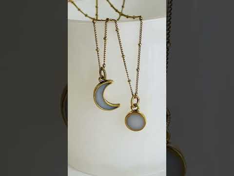 sun and moon breastmilk pendant mommy and me necklace set