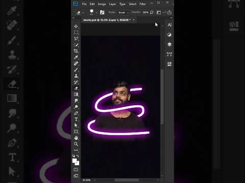 how to add neon light ||| in photoshop