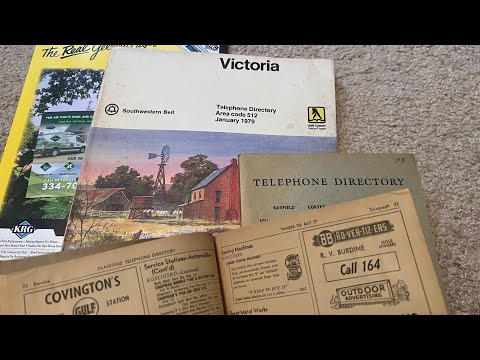 Unintentional ASMR: Four Phone Books Covering 70 Years of Culture 1955-2025, Flipping Pages