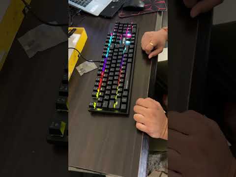 Ant Esports MK3400 V3 Pro Mechanical Gaming Keyboard, RGB 104 Keys Ultra-Slim LED Backlit Colours