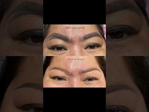 Eyebrow tattoo removal #lasertattooremoval #eyebrowtips #ombrehair #microblading #tattooremoval