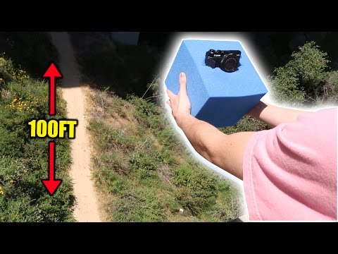 CAN A FOAM CUBE PROTECT MY CAMERA FROM A 100FT DROP?! | FaZe Rug