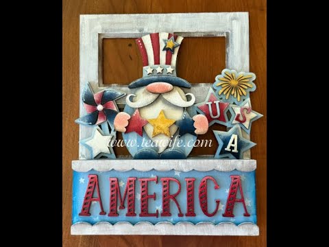 Uncle Sam Patriotic Interchangeable Window Box Insert