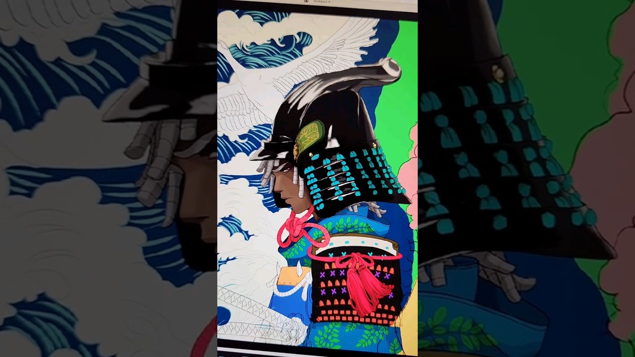 Newest Rendering of my Samurai digital art piece! #digitalart #art